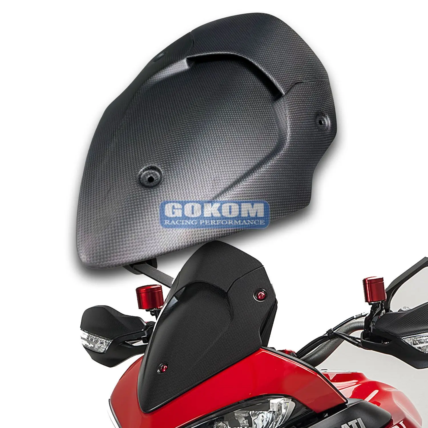 Gokom Racing Motorcycle Parts Carbon Fiber Windshield For Ducati ...