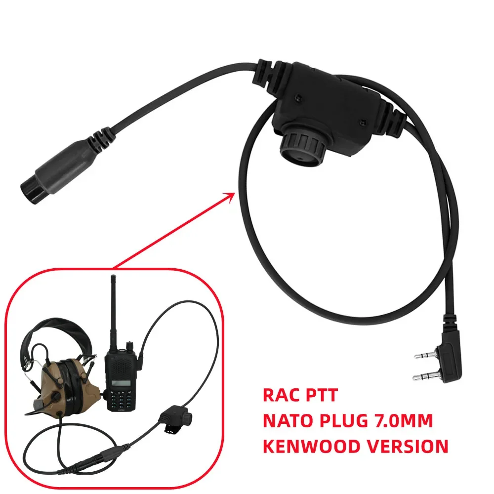 Tactical-U94-Ptt-RAC-Ptt-Kenwood-Plug-for-Baofeng-UV5R-UV82-for-PELTO ...
