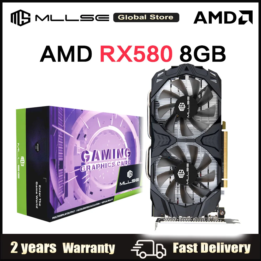 MLLSE-AMD-rx-580-8GB-Graphics-Card-Gaming-2048SP-GDDR5-256Bit-PCI ...