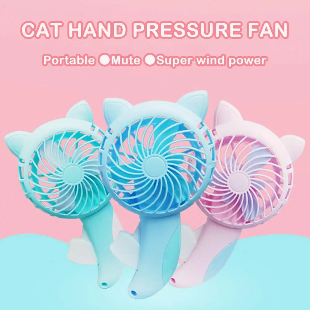 3 Colors Portable Handheld Fan Hand Pressure Fan Mini Portable Fan ...