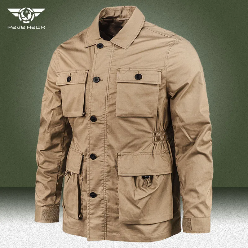 Military-Wear-resistant-Jackets-Men-Outdoor-Multi-pocket-Tactical ...