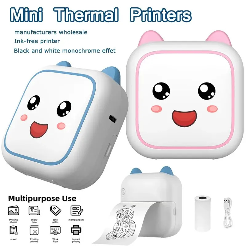 Mini-Smile-Printer-Inkless-With-Thermal-Paper-Adhesive-Photo-Label ...
