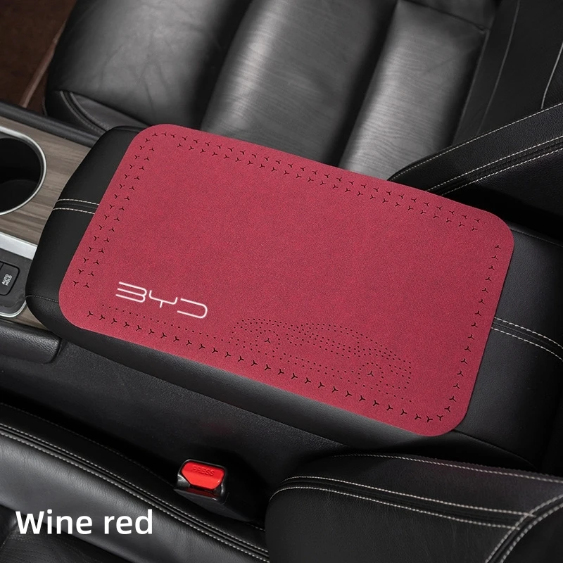 Suede-Leather-Car-Central-Armrest-Mat-Console-Arm-Rest-Seat-Mat-For-BYD ...