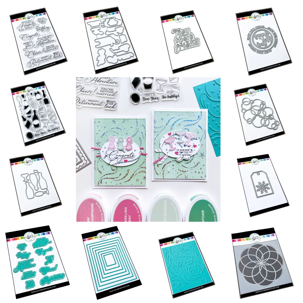 2024 New Snowflake Rectangle Frames Metal Cutting Dies Clear Stamps ...