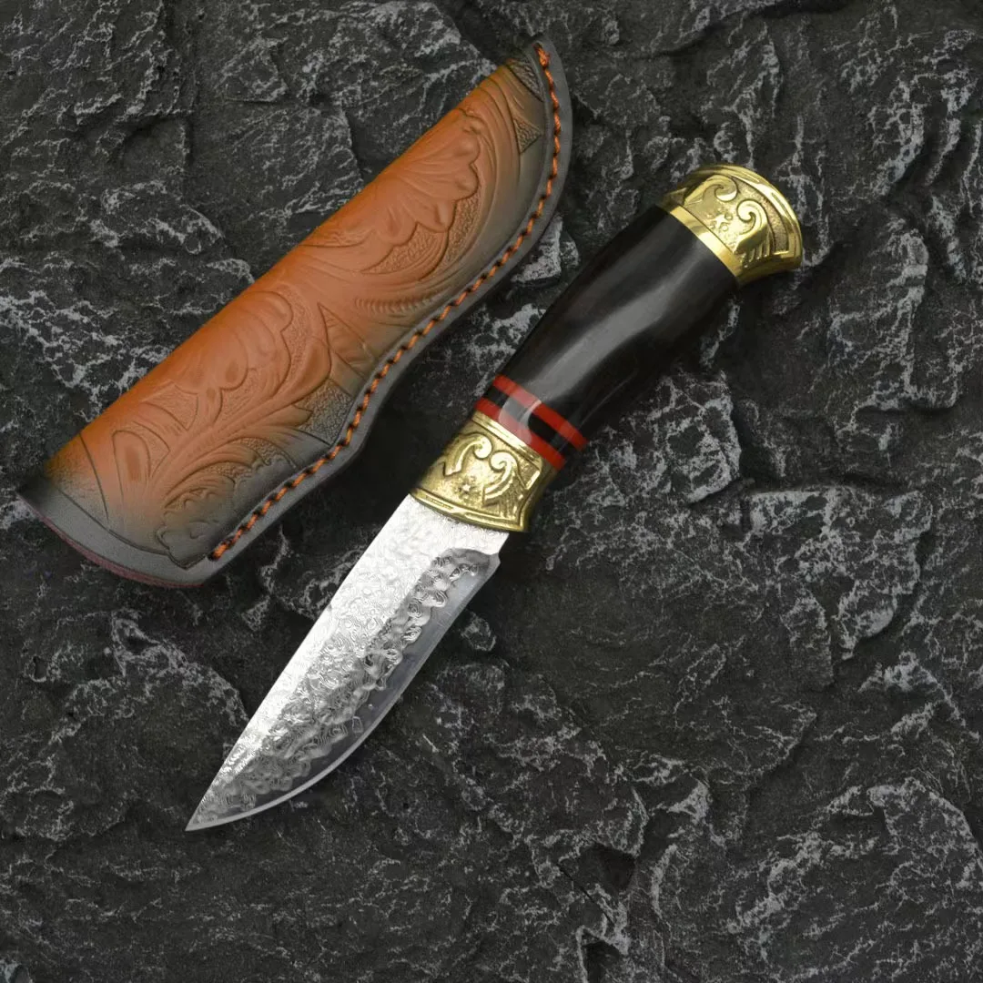 8-5-inch-Damascus-Steel-Outdoor-Survival-Knife-EDC-Portable-Camping ...