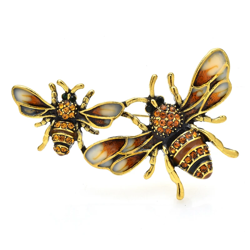 Rhinestone Bee Brooch | Bees Brooch Insect | Enamel Brooch Pin ...