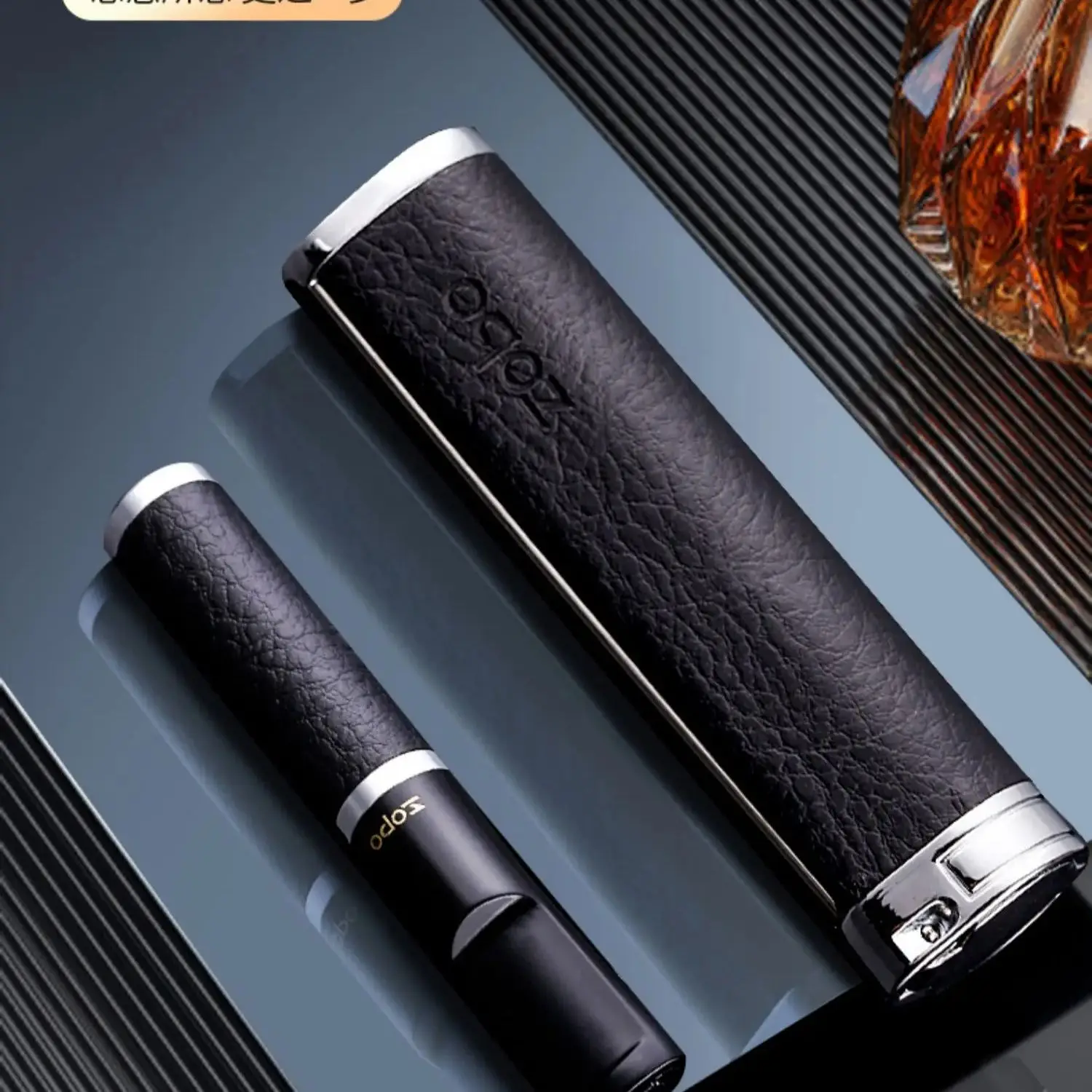 8mm-5mm-Cigarette-ZOBO-Leather-Metal-Cigarette-Holder-Filter-Set-Brown ...