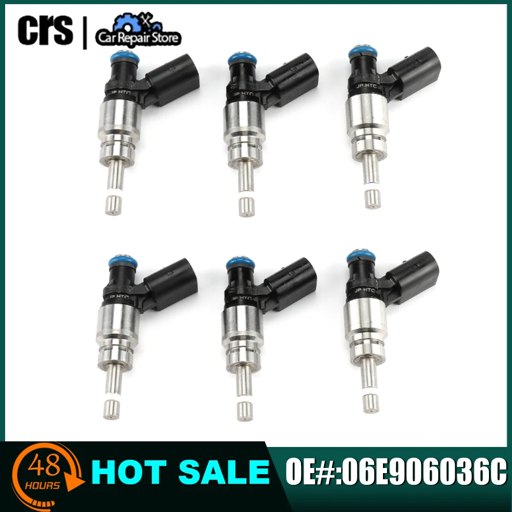 6PCS Fuel Injector 06E906036C E F D 06E998907 JSD741A FIJ0008 137125 ...