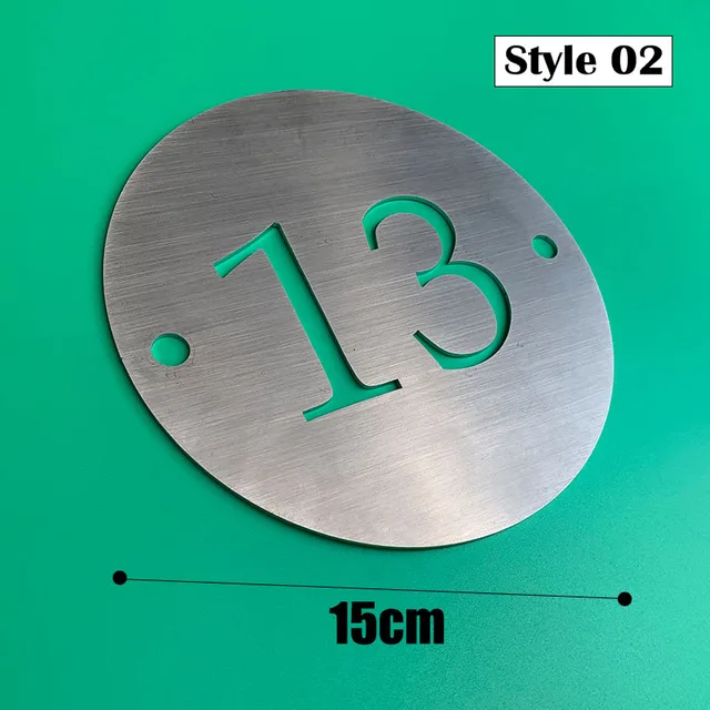 Stainless Steel Door Plates Hollow House Numbers Custom Signs ...