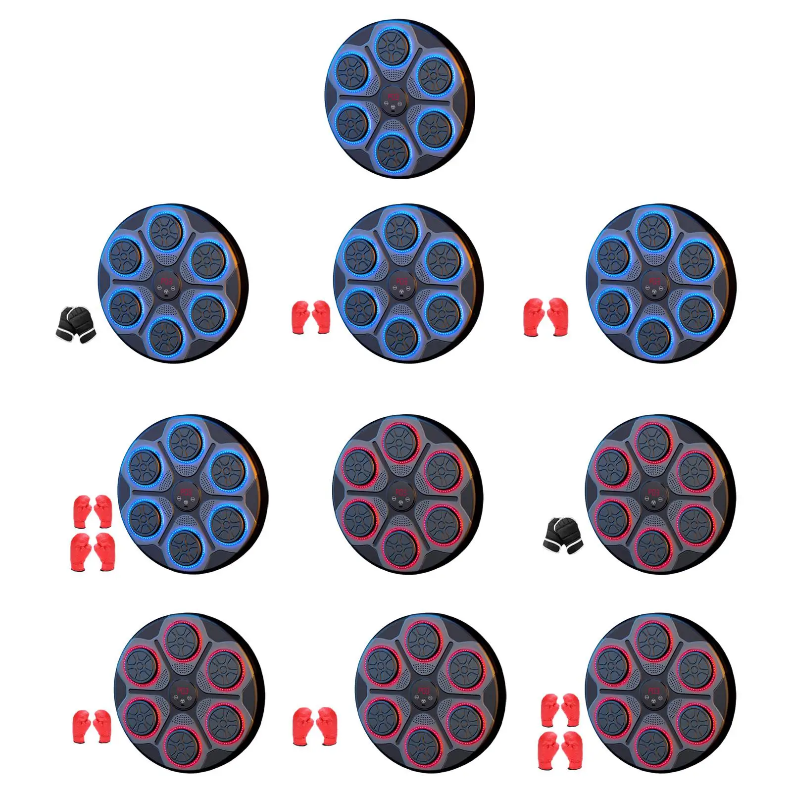 Music-Boxing-Machine-Kids-Adults-RGB-Light-Punching-Pad-Wall-Mounted ...