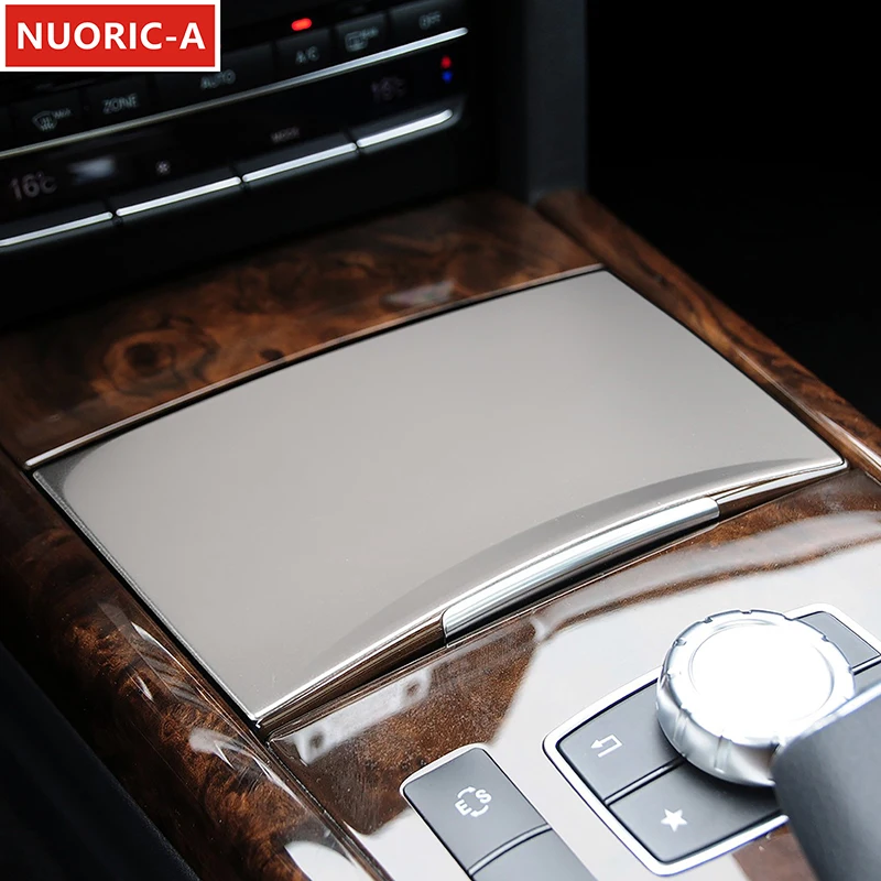 Stainless Steel Center Console Armrest Box Panel Decoration Cover Trim ...