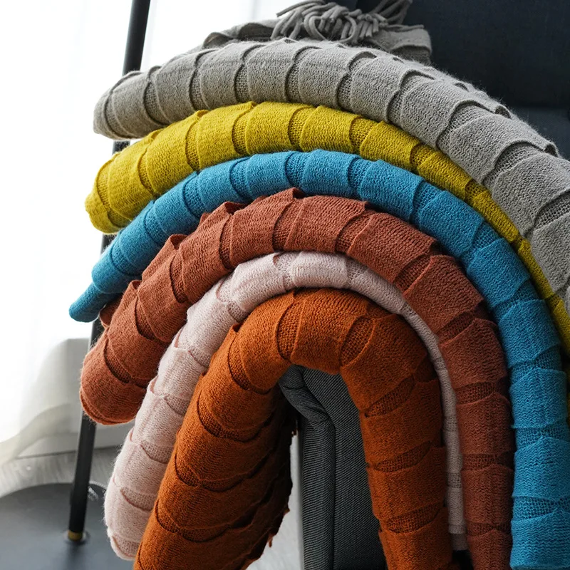 Nordic-Knitted-Throw-Thread-Blankets-on-the-Bed-Sofa-Throw-Travel-TV ...