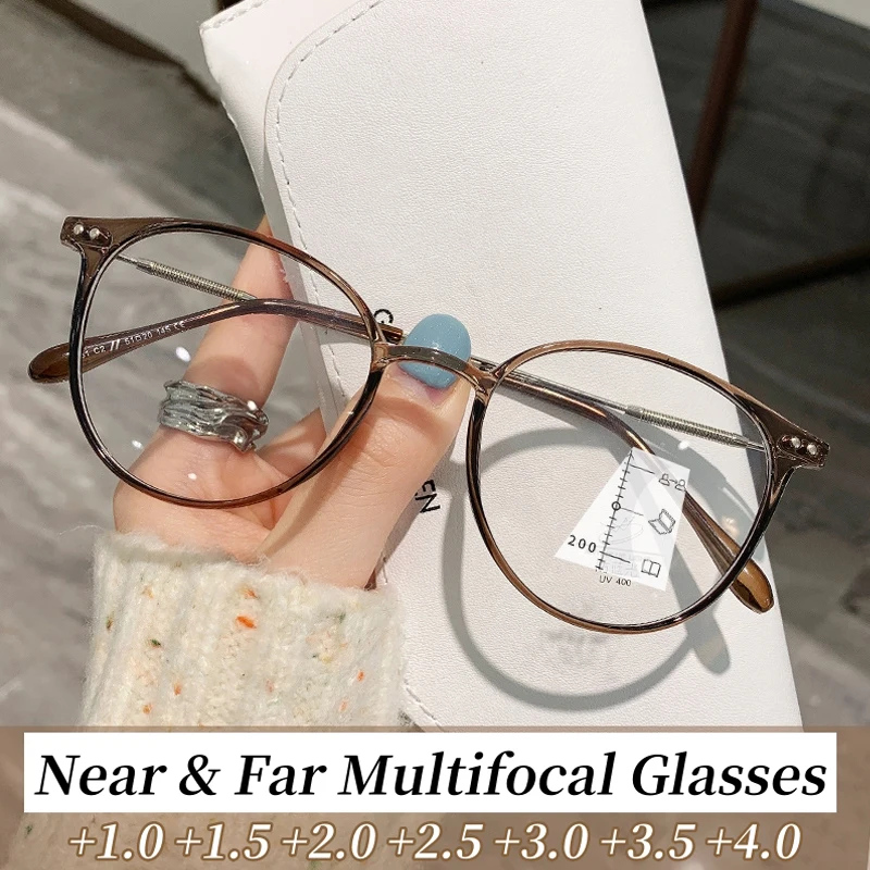 Progressive-Multifocal-Glasses-for-Men-Women-Vintage-Fashion-Round ...