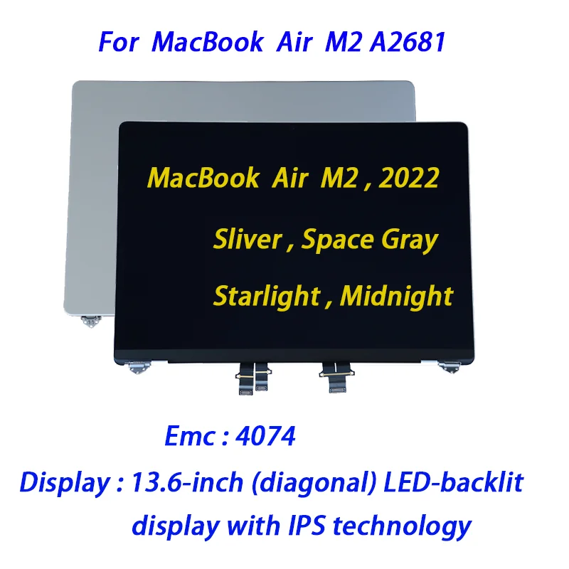 Replacement-For-MacBook-Air-M2-A2681-LCD-Screen-Assembly-2022-Display ...