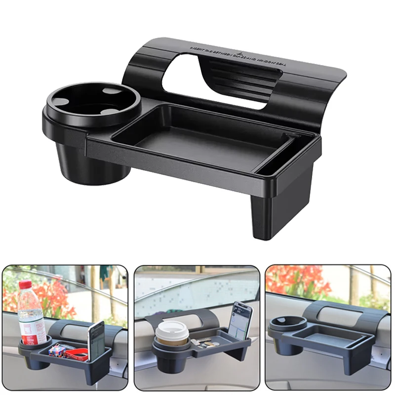 Car Cup Stand Phone Holder Mount Tray Side Door Window Storage Barrel ...