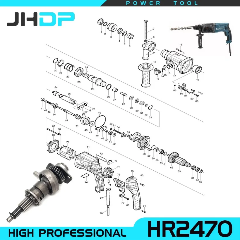 Clutch Set Replacement For Makita HR2470 HR 2470 Rotary Hammer Shaft ...