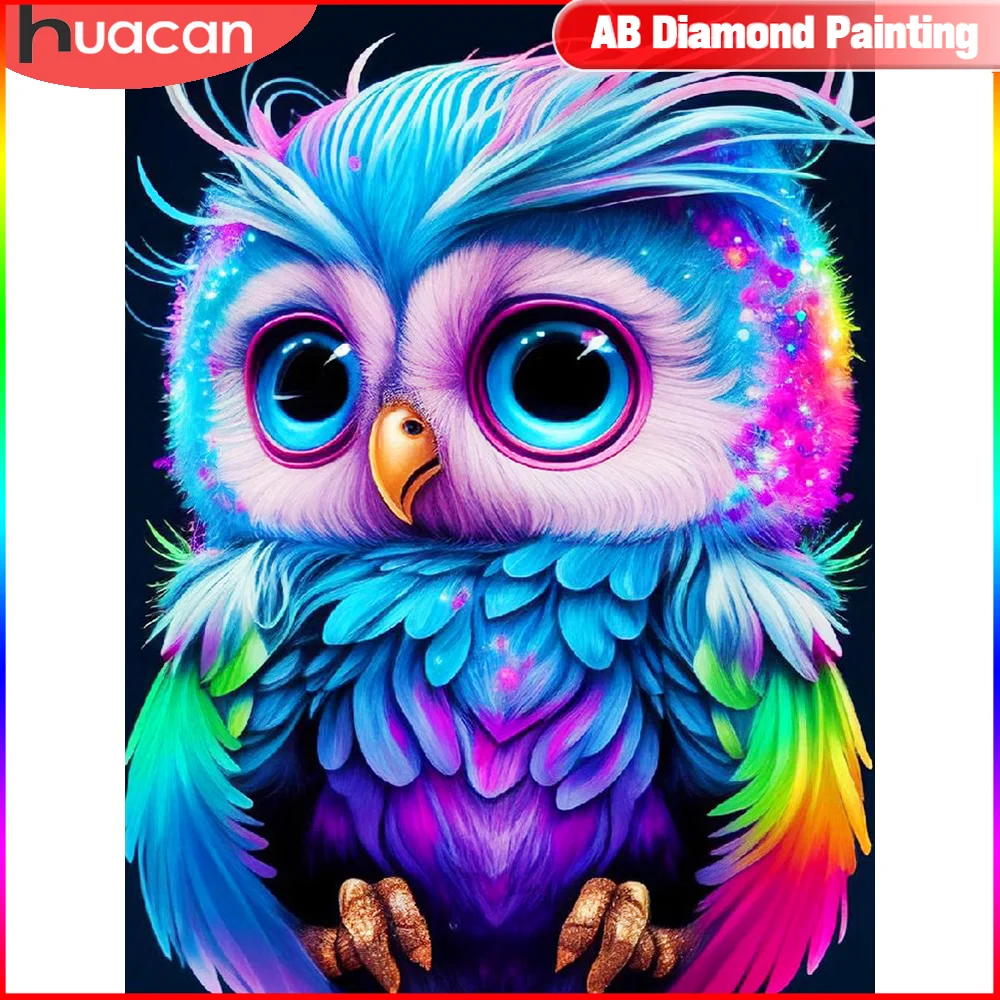 Huacan-Diy-Ab-Diamond-Painting-Nieuwe-Collectie-Dier-Borduurwerk-Uil ...