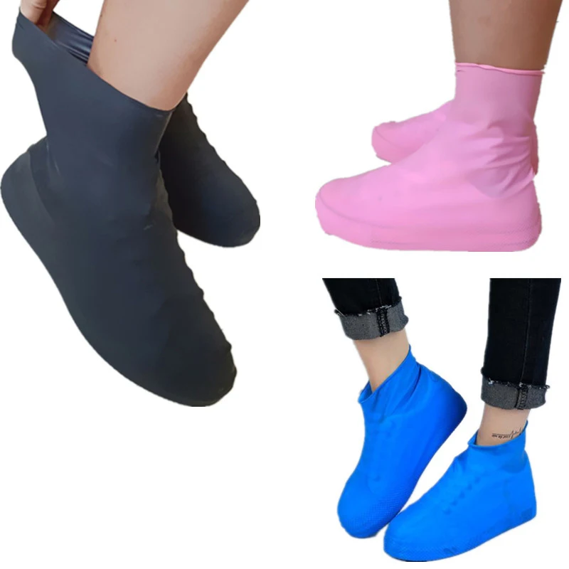 Silicone-Rain-Boots-Waterproof-Shoe-Cover-Unisex-Non-slip-Sand-proof ...