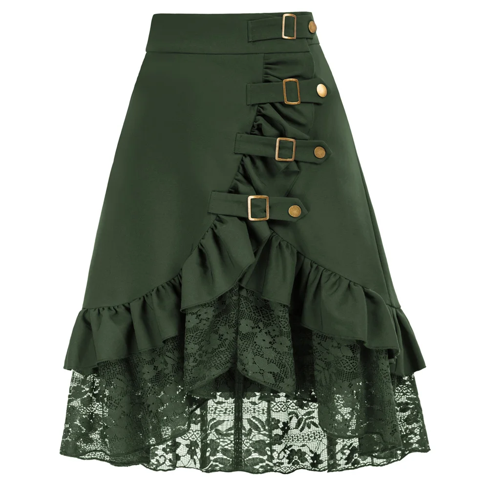 Belle Poque Steampunk Victorian Gypsy Hippie Party Skirt Renaissance ...