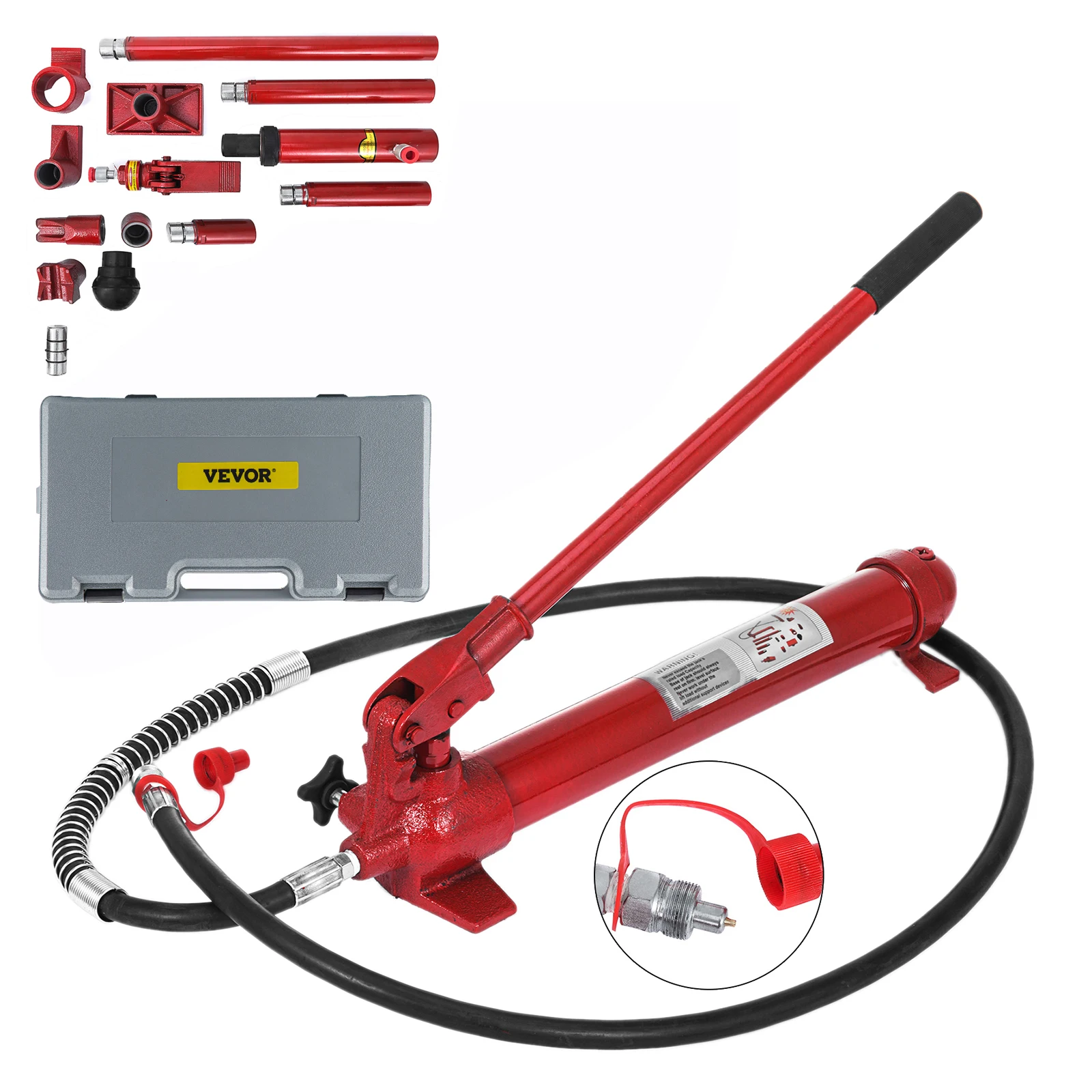 VEVOR-10-Ton-Power-Hydraulic-Cylinder-Jack-1-4M-Oil-Tube-Autobody-Frame ...