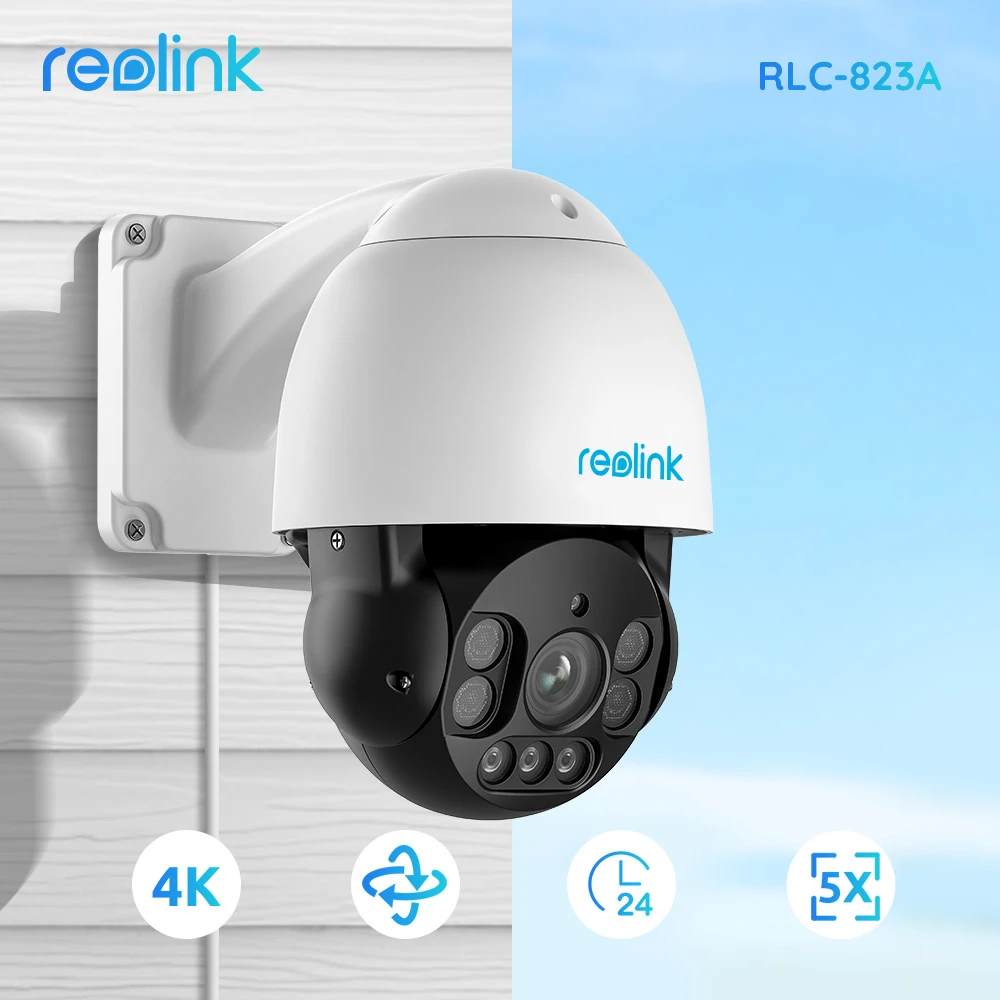 Reolink 8mp Poe Ip Camera Ptz Pan/tilt Optical Zoom Human/car Detection ...