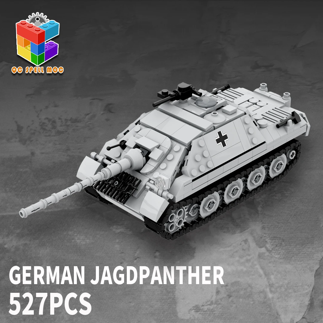 Moc German Jagdpanther Tank Destroyer Building Block Ww2 Heavy Tanks ...