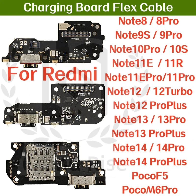 USB Charging Board Flex Cable For Redmi Note8 9S 9Pro 10 S 11R 11 E Pro ...