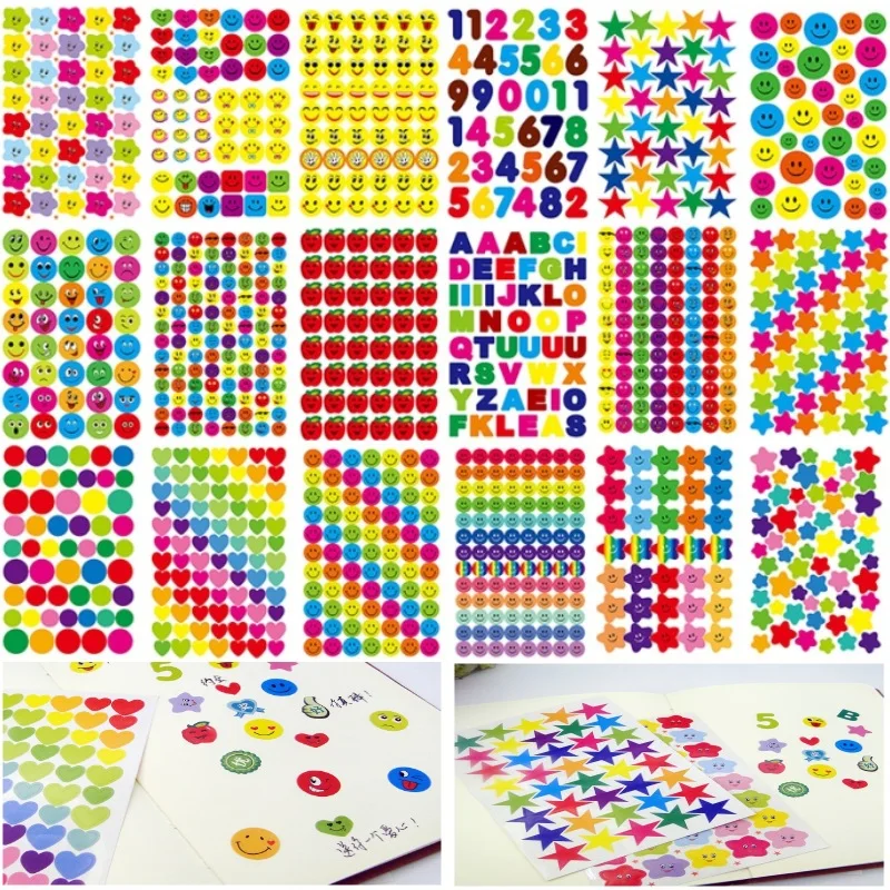 10-Sheet-Smiling-Face-Stickers-Cute-Notebook-Laptop-Portrait-Decals ...