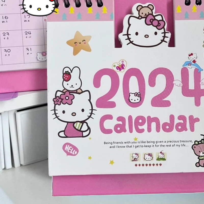 2024-Sanrio-Hello-Kitty-Calendars-Mini-Desk-Calendar-Cartoon-Desk-Top ...