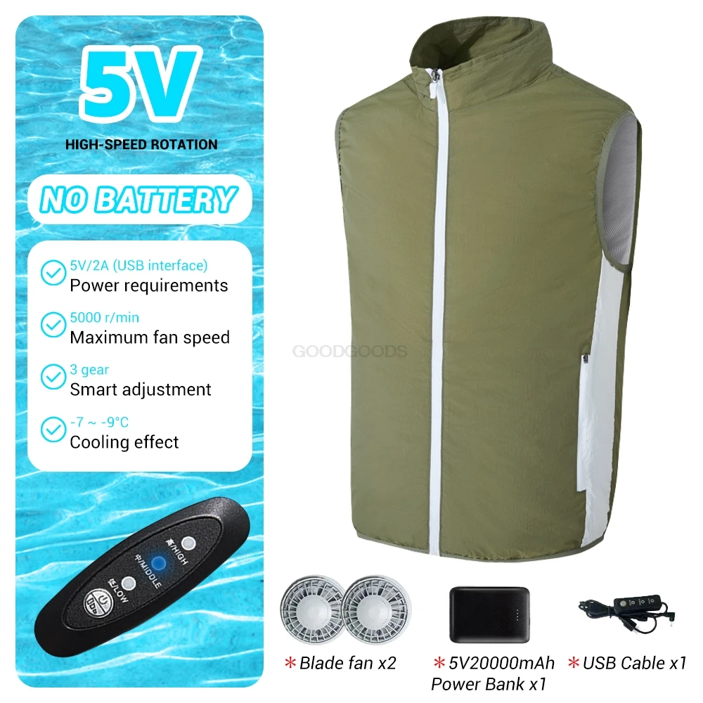 Summer-Men-s-Ice-Vest-Fan-Air-Conditioning-Clothes-Cool-Vest-Sport-USB ...