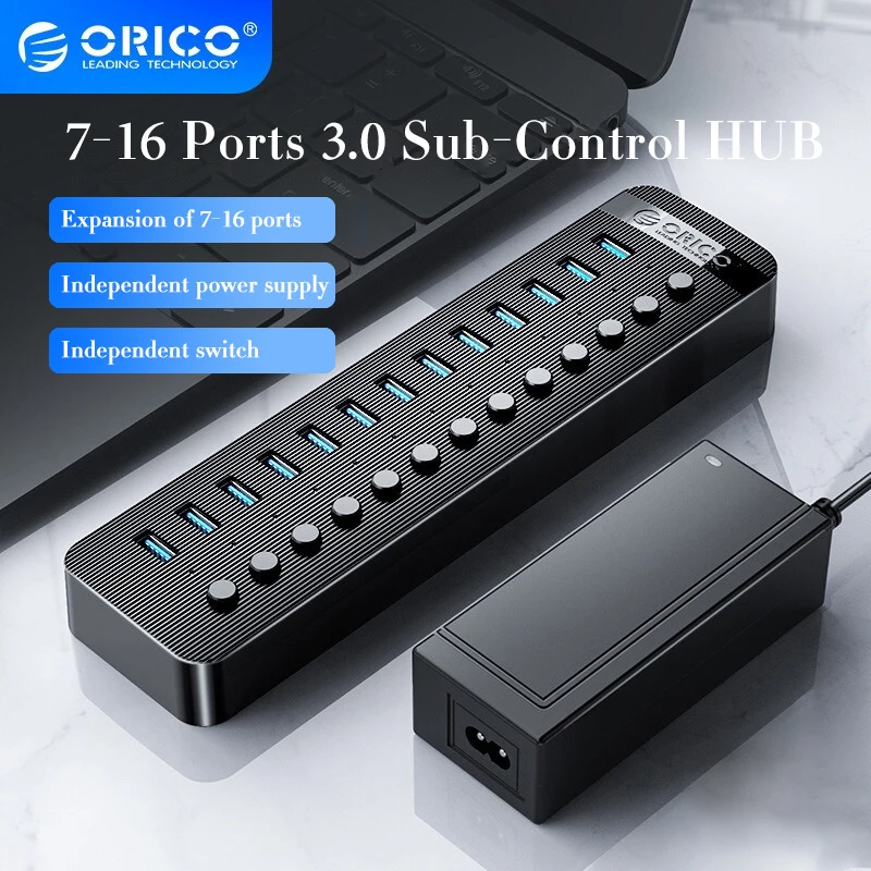 Orico Industrial Usb 3.0 Hub Splitter 10 13-port Usb Otg Splitter On ...