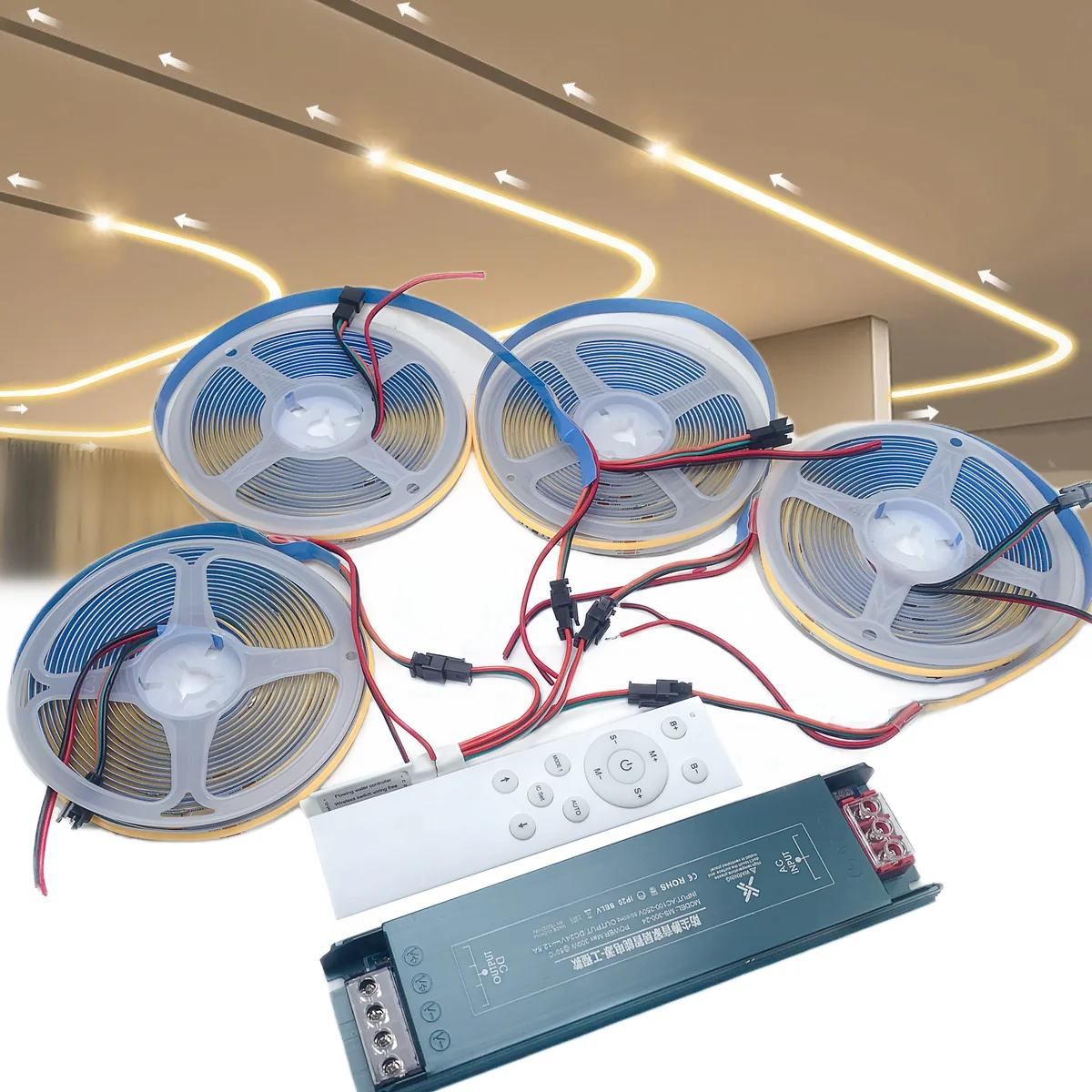 WS2811-COB-Running-Water-Flowing-LED-Strip-Light-Horse-Race-Chasing ...