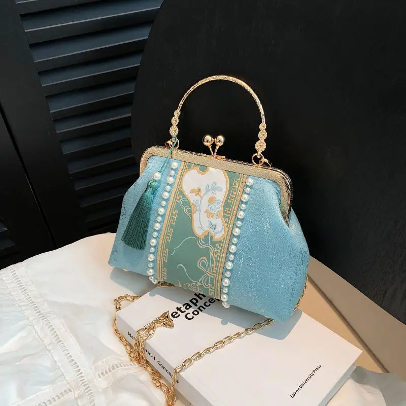 Vintage-Fringe-Bag-Portable-Small-Shell-Bags-Chain-Women-Shoulder ...