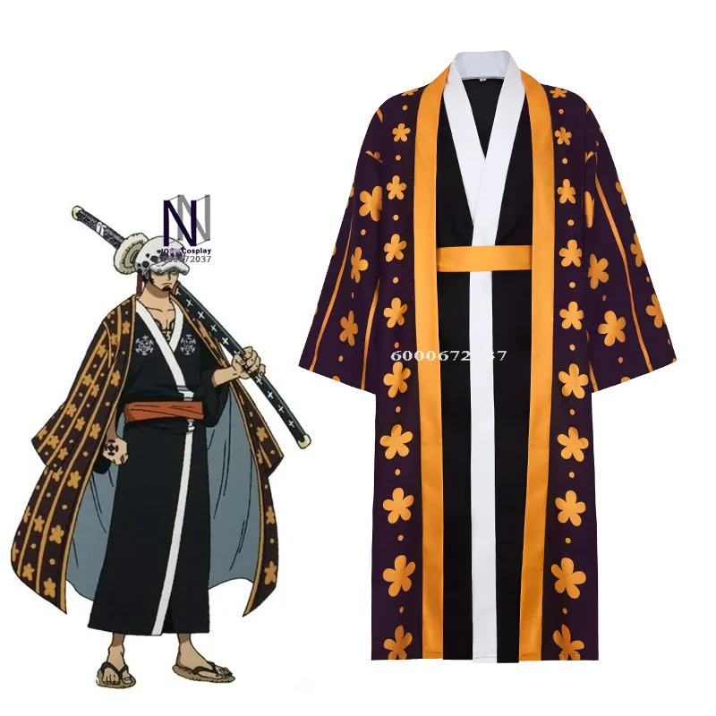 Cosplay KingOne Piece: The Ultimate Trafalgar Law Bathrobe Kimono Set ...
