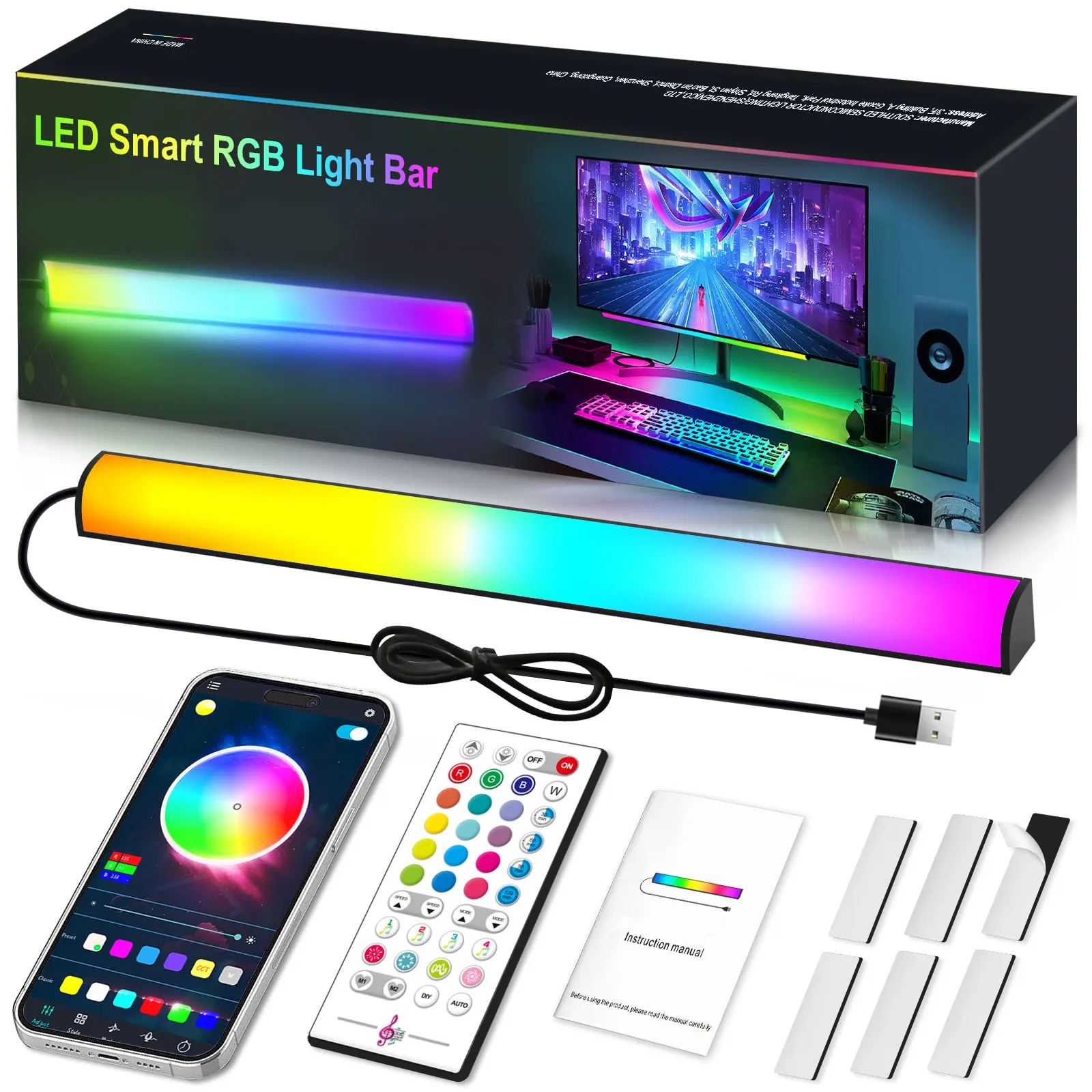 Display-downward-light-bar-RGB-screen-light-bar-desktop-light-PC ...