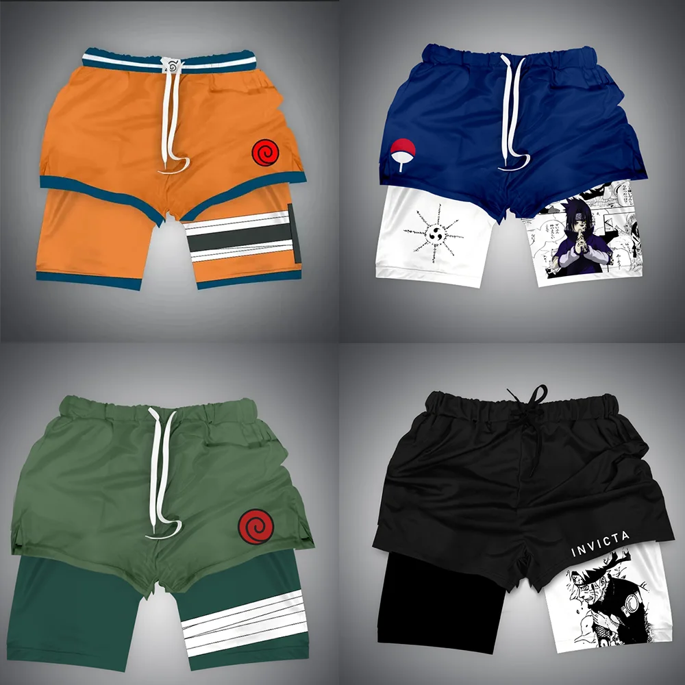 Anime-NARUTO-Cartoon-Beach-Uzumaki-Naruto-Sasuke-Shorts-Double-Layer ...