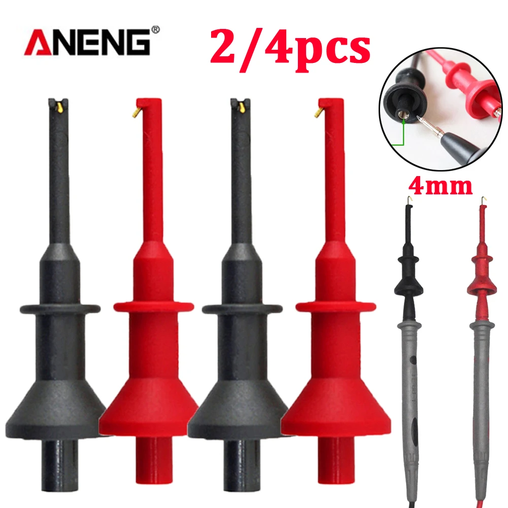 2/4Pcs Multimeter Probe Haak 4Mm Diafragma Schroefdraad Banaan Jack ...