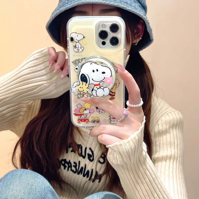 Cute-Cartoon-Snoopy-Charlie-Brown-Magnetic-Holder-Magsafe-Wireless ...