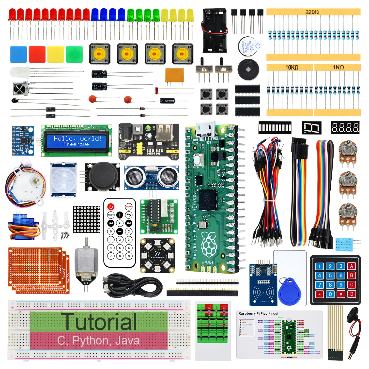 Freenove Ultimate Starter Kit For Raspberry Pi Pico, 587-page Detailed ...