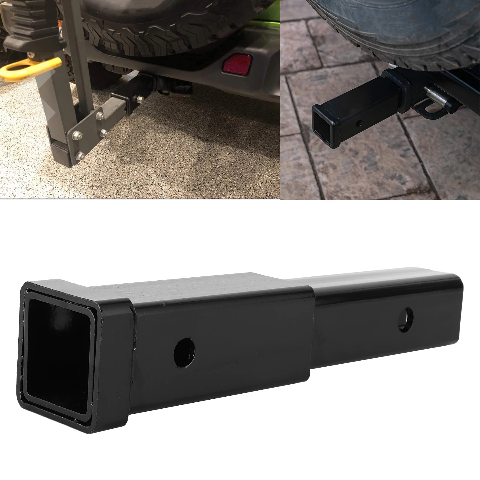 12in-Trailer-Hitch-Extension-5000lbs-Towing-Extender-Steel-Square-Tube ...