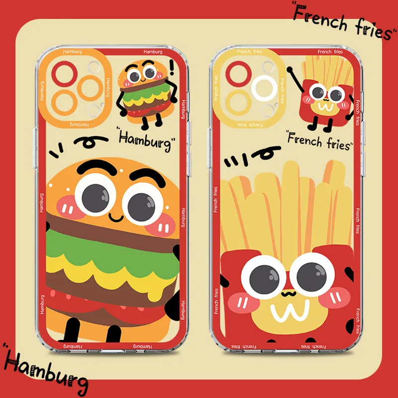 Cute-Hamburg-Fries-Phone-Case-For-iPhone-15-14-Pro-Max-13-12-Mini-11 ...
