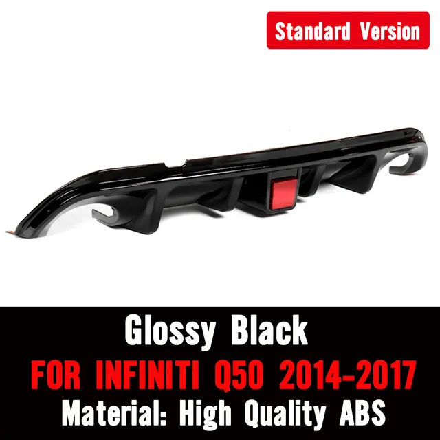 Car Front+Rear Bumper Lip Set Diffuser Spoiler Guard Apron W/ LED Brake ...