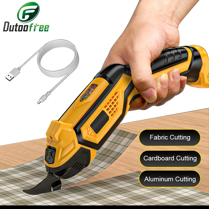 3-6V-USB-Cordless-Electric-Scissors-Rechargeable-Battery-Cutter-Cloth ...