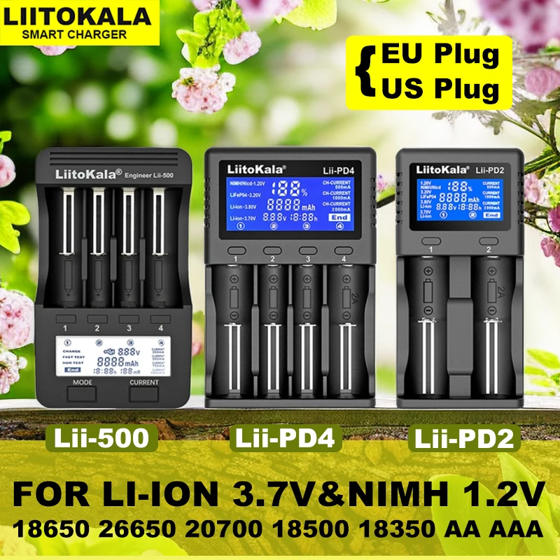 Liitokala-Lii-500-PD4-PD2-Rechargeable-Battery-Charger-3-7V-18650-18350 ...