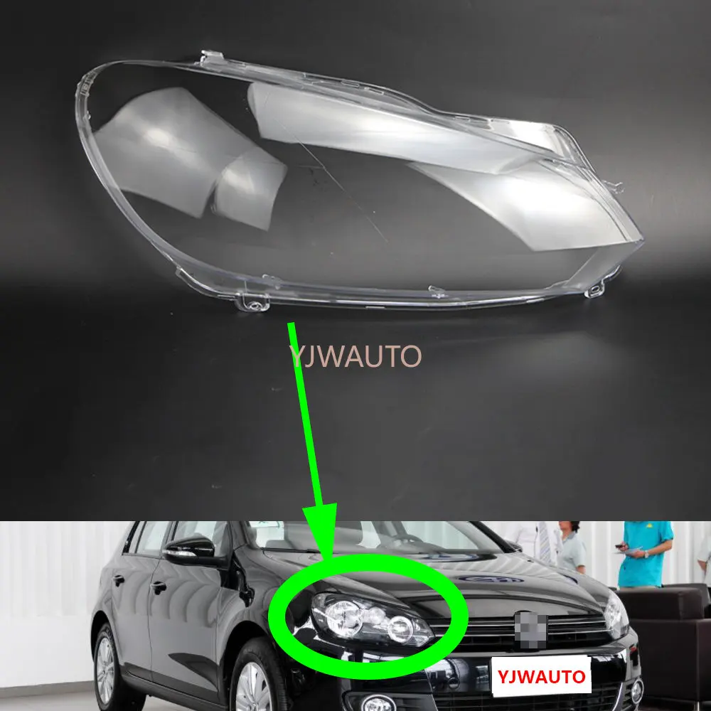 Headlamp-Lens-For-Volkswagen-VW-Golf-6-2009-2013-Headlight-Cover-Car ...