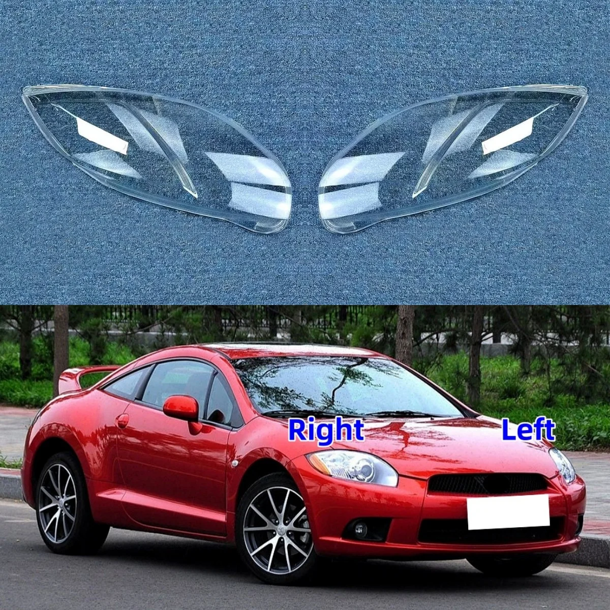 For Mitsubishi Eclipse 2008 2009 Headlight Cover Headlights Shell ...