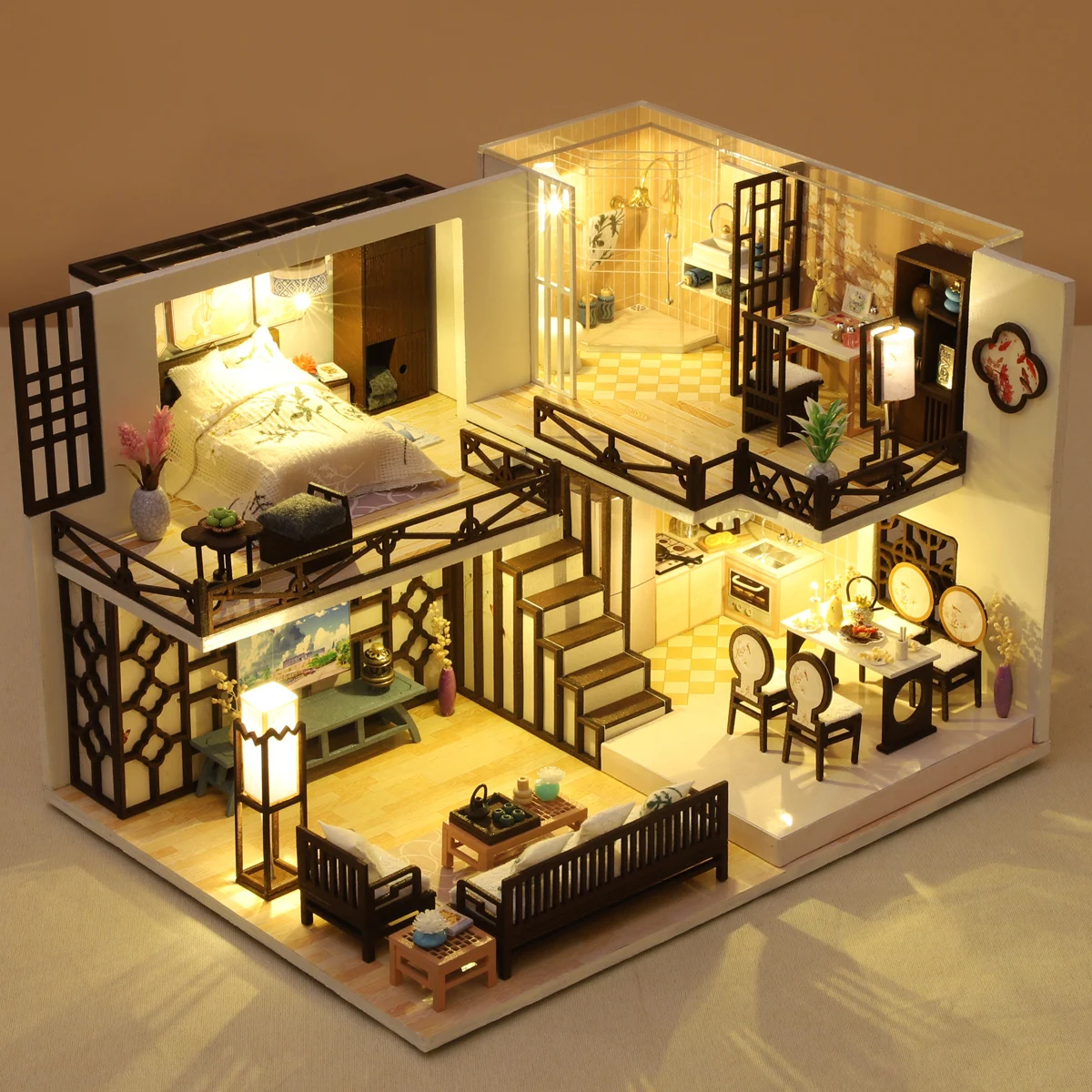 Kit-Handmade-Mini-Baby-House-3D-Puzzle-Edif-cio-Montagem-Apartamento-Duplex-Brinquedos-Modelo ...
