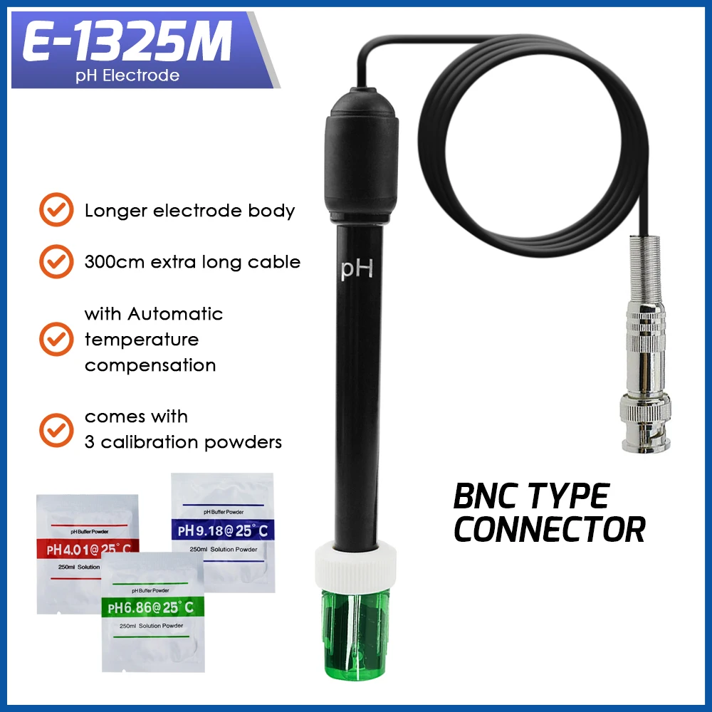 PH-Electrode-Sensor-Probe-300cm-Cable-Water-Analyzer-PH-Meter-Tester-PH ...