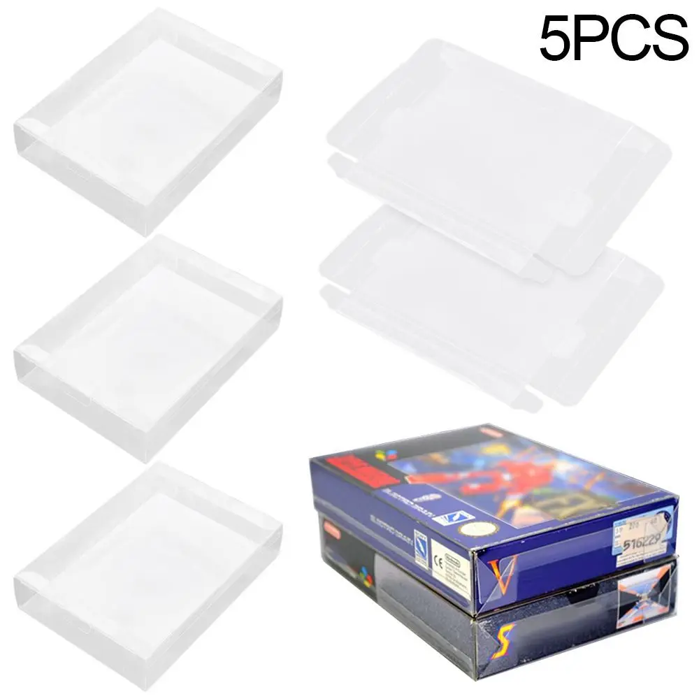 Clear-Case-Sleeve-Protector-para-Nintendo-Games-Caixa-de-cartucho ...