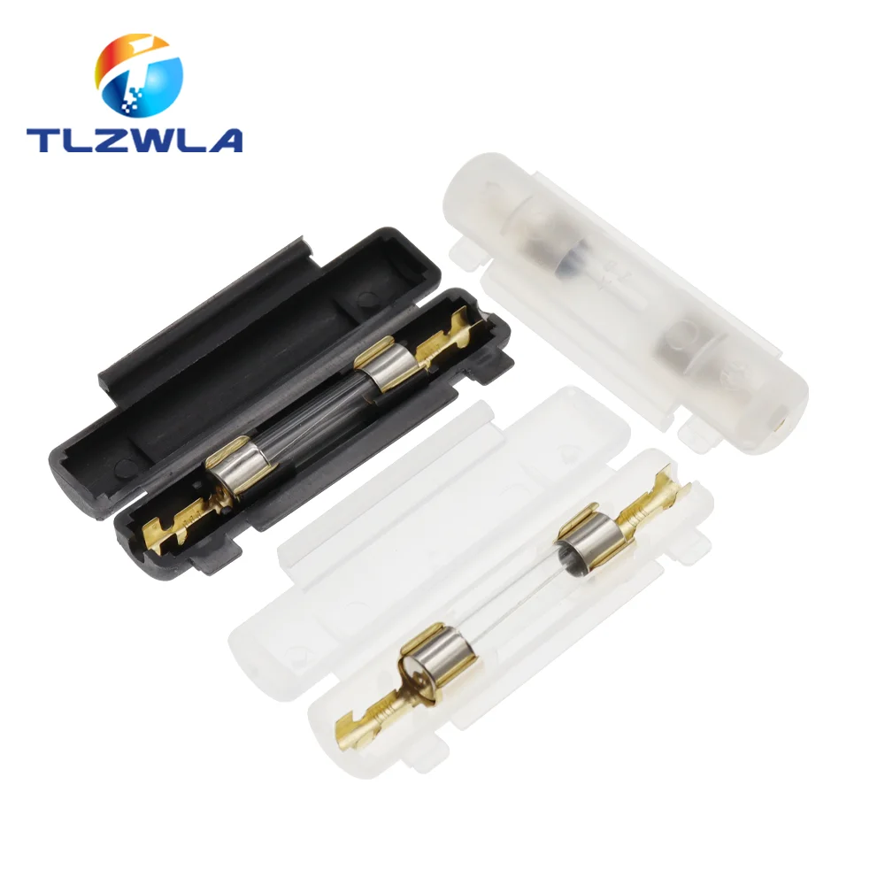 5Set 6X30MM Glass Fuse Holder With 250V 0.25A 0.5A 1A 1.5A 2A 3A 3.15A ...